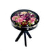 Round Side Table Custom Made With Preserved Flowers in Resin